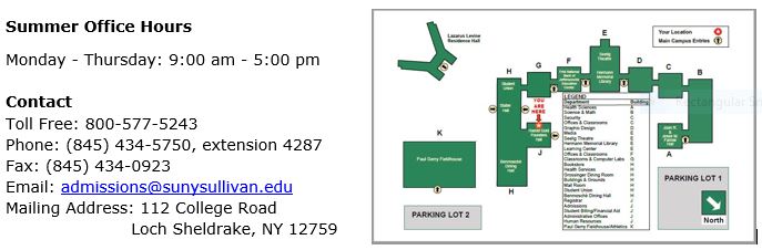 Admissions | Getting Started | SUNY Sullivan Portal